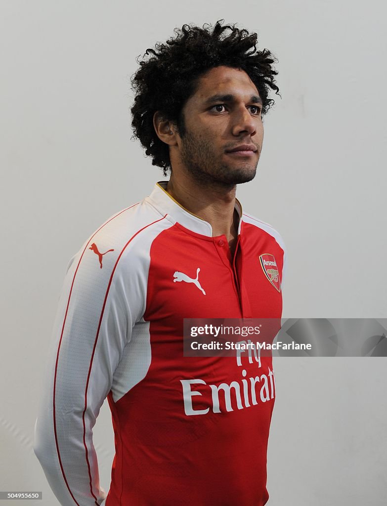 New Arsenal Signing Mohamed Elneny At London Colney On January 14
