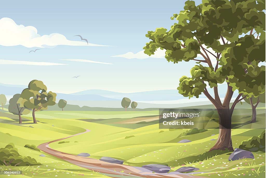 Idyllic Summer Landscape High-Res Vector Graphic - Getty Images Idyllic Summer Landscape High-Res Vector Graphic - Getty Images