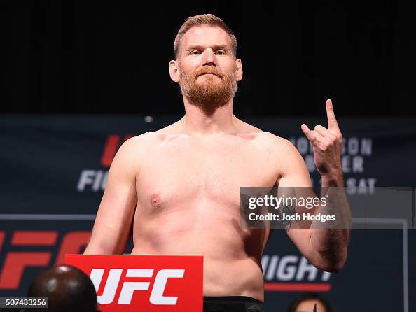 Josh Barnett weighs in during the UFC Fight Night weigh-in at the ... Josh Barnett weighs in during the UFC Fight Night weigh-in at the ...