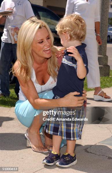 Actress Jenny Mccarthy And Her Son Evan Asher Arrive At The Opening