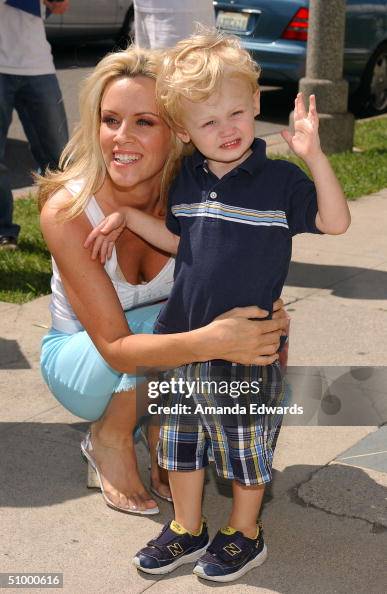 Actress Jenny Mccarthy And Her Son Evan Asher Arrive At The Opening