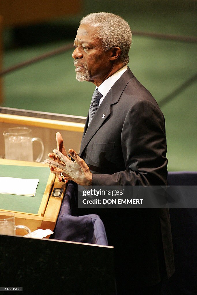 UN Secretary General Kofi Annan addresses the General Assembly 21 ... UN Secretary General Kofi Annan addresses the General Assembly 21 ...
