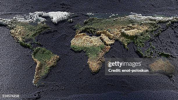 Best Free Pixelated map of the world Photos & Images | PhotoStock
