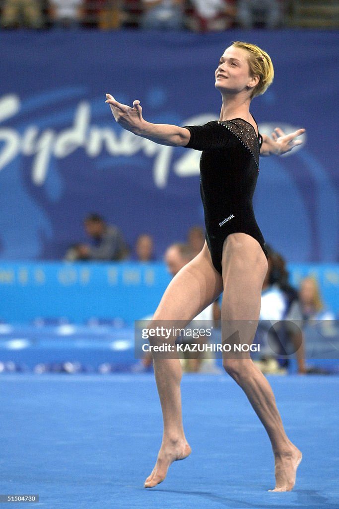 Svetlana Khorkina Of Russia Practices Her Floor Exercise Routine 14