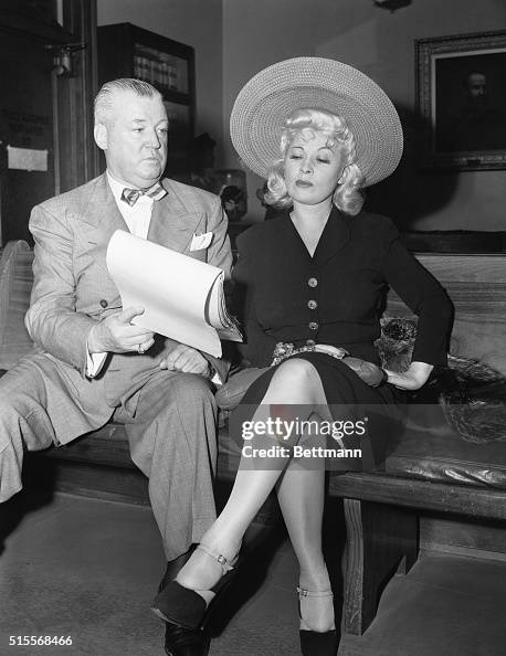 Mae West Actress With Her Business Manager James Timony As She