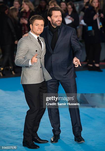 Taron Egerton And Hugh Jackman Photos And Premium High Res Pictures