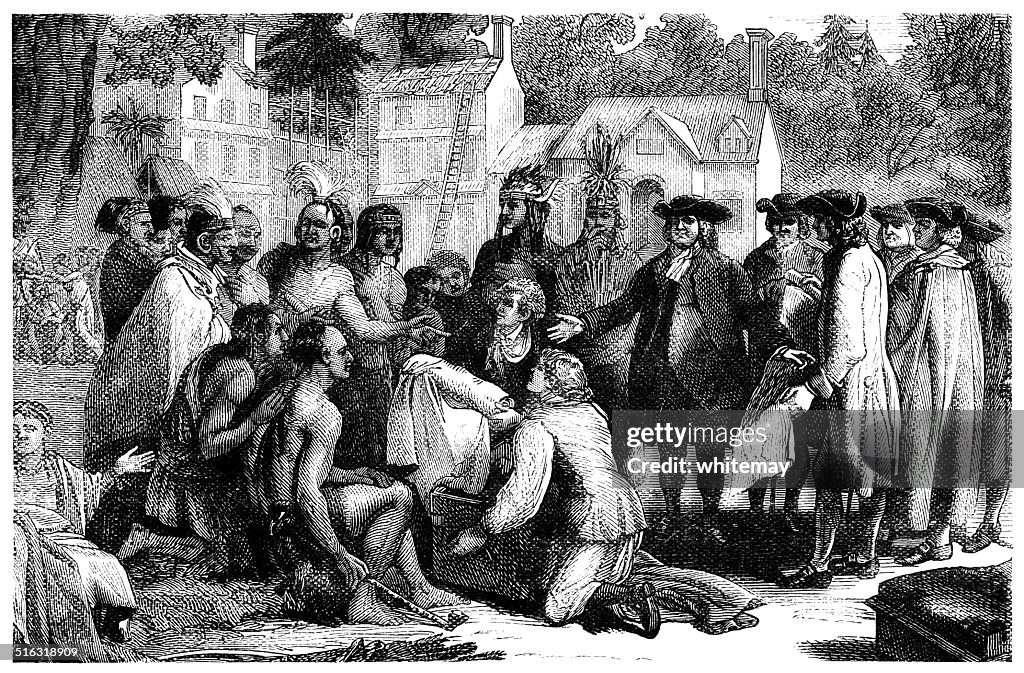 William Penns Treaty With Native Americans High-Res Vector Graphic ... William Penns Treaty With Native Americans High-Res Vector Graphic ...