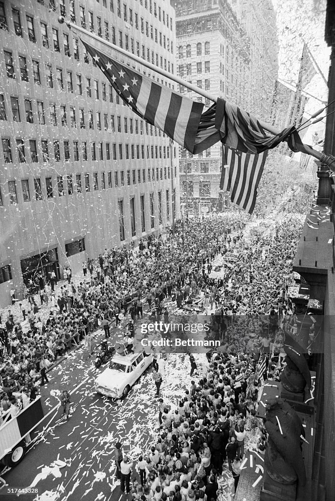New York Ny Apollo 11 Astronauts Michael Collins Buzz Aldrin And