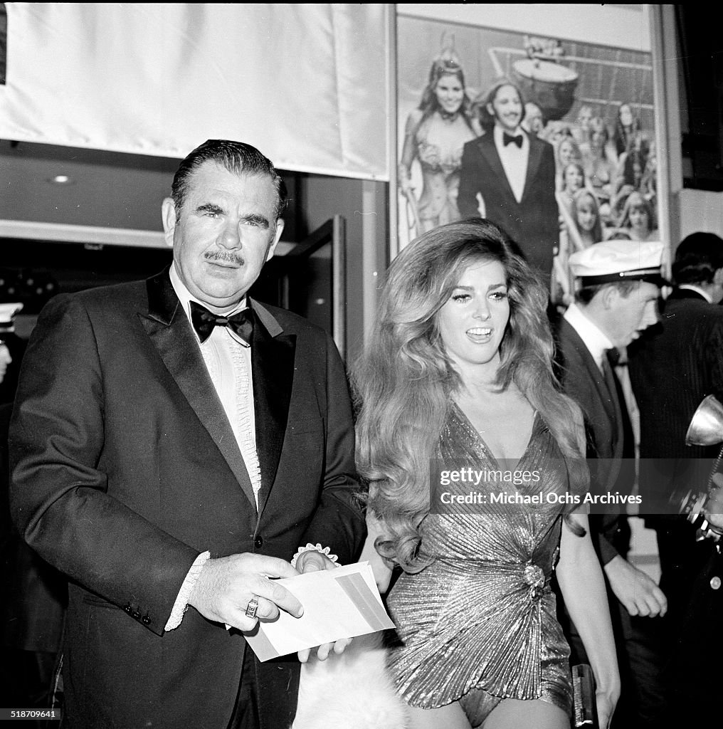 Film Producer Russ Meyer And Wife Eve Meyer Attend A Premiere In Los
