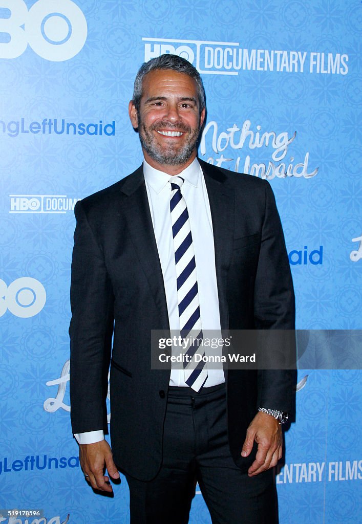 Andy Cohen Attends The Nothing Left Unsaid Premiere At Time Warner