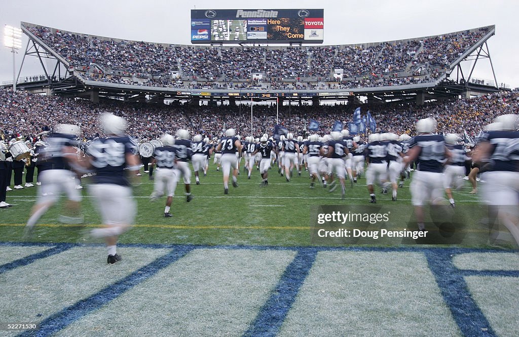 The Penn State Nittany Lions Take The Field To Face The Iowa Hawkeyes