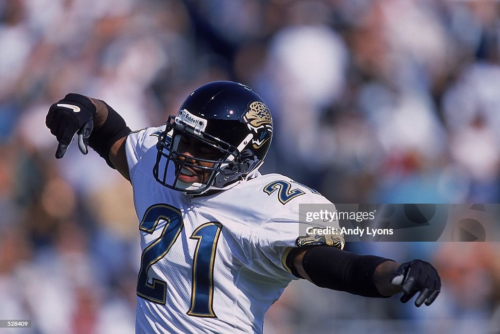 Aaron Beasley Of The Jacksonville Jaguars Gets Emotional During The