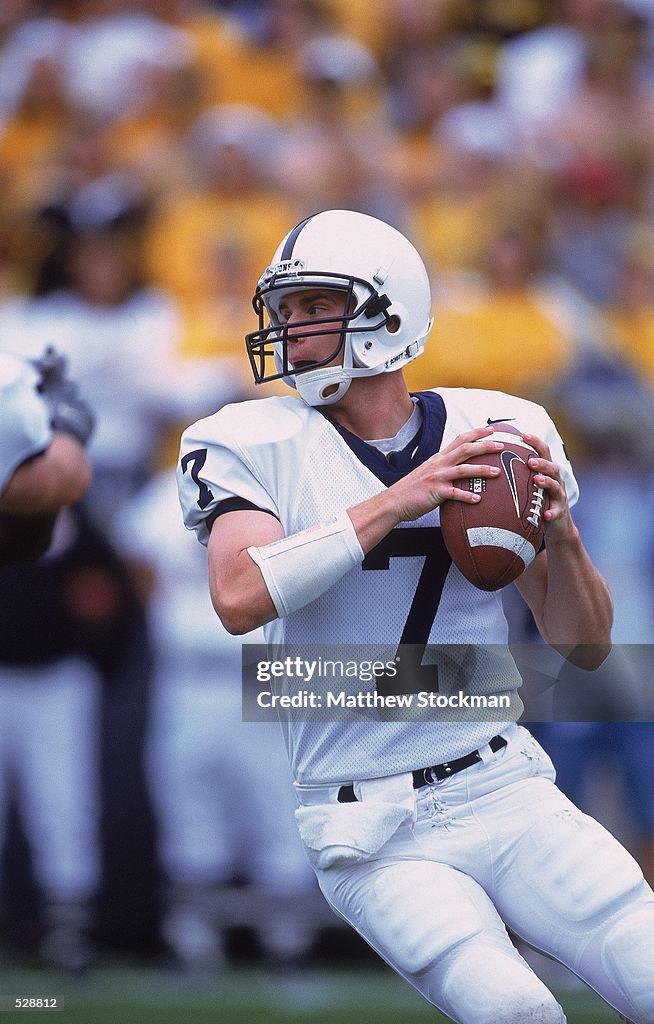 Zack Mills Of The Pennsylvania State Nittany Lions Drops Back To