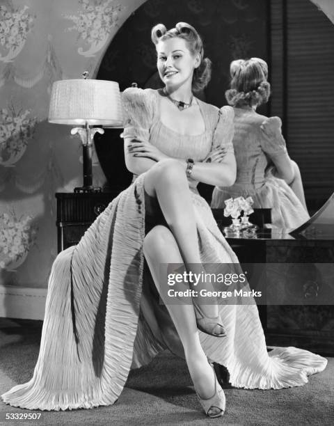 Stockinged Legs Photos And Premium High Res Pictures Getty Images