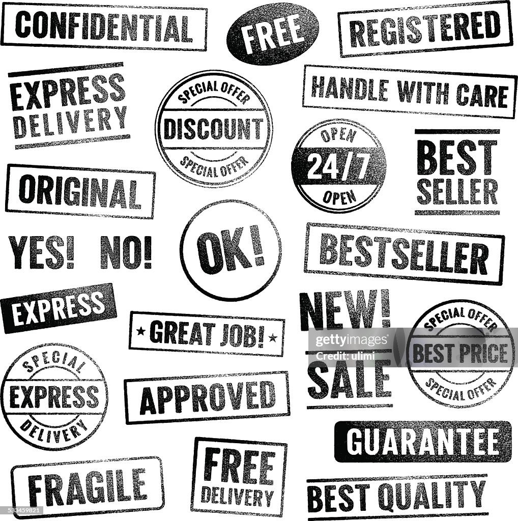 Grunge Rubber Stamps High Res Vector Graphic Getty Images