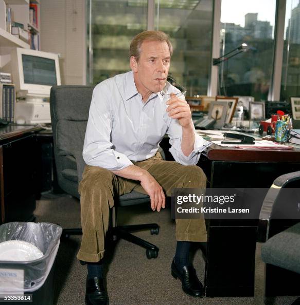 Anchorman Peter Jennings reviews possible stories for the evening ... Anchorman Peter Jennings reviews possible stories for the evening ...