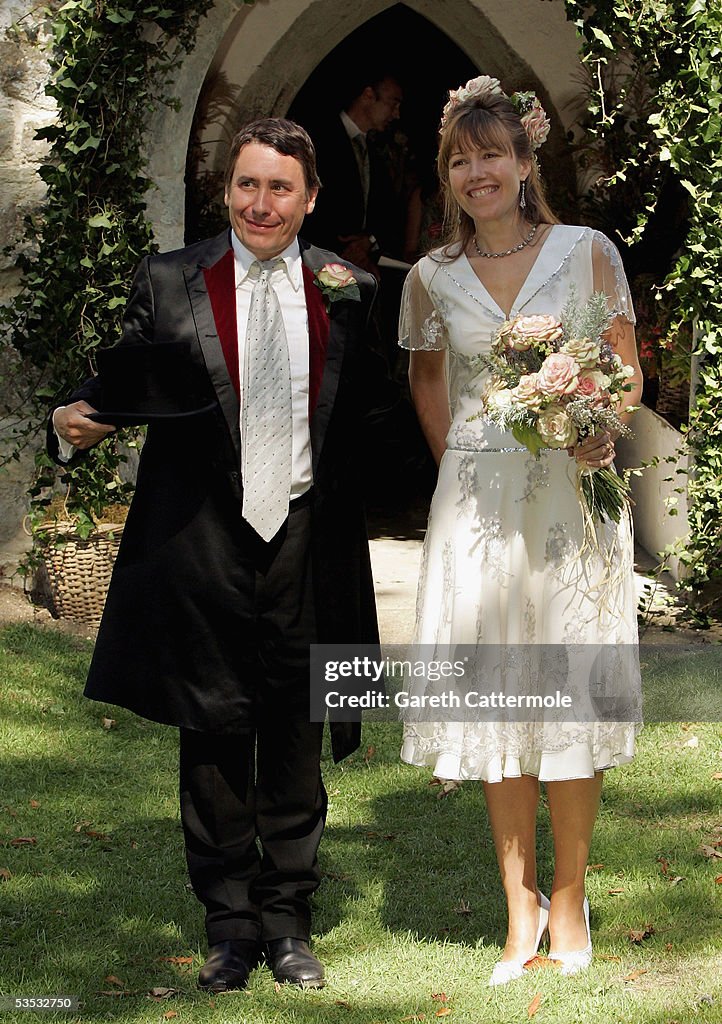 Musician Jools Holland and Christabel McEwen smile after their... News ... Musician Jools Holland and Christabel McEwen smile after their... News ...
