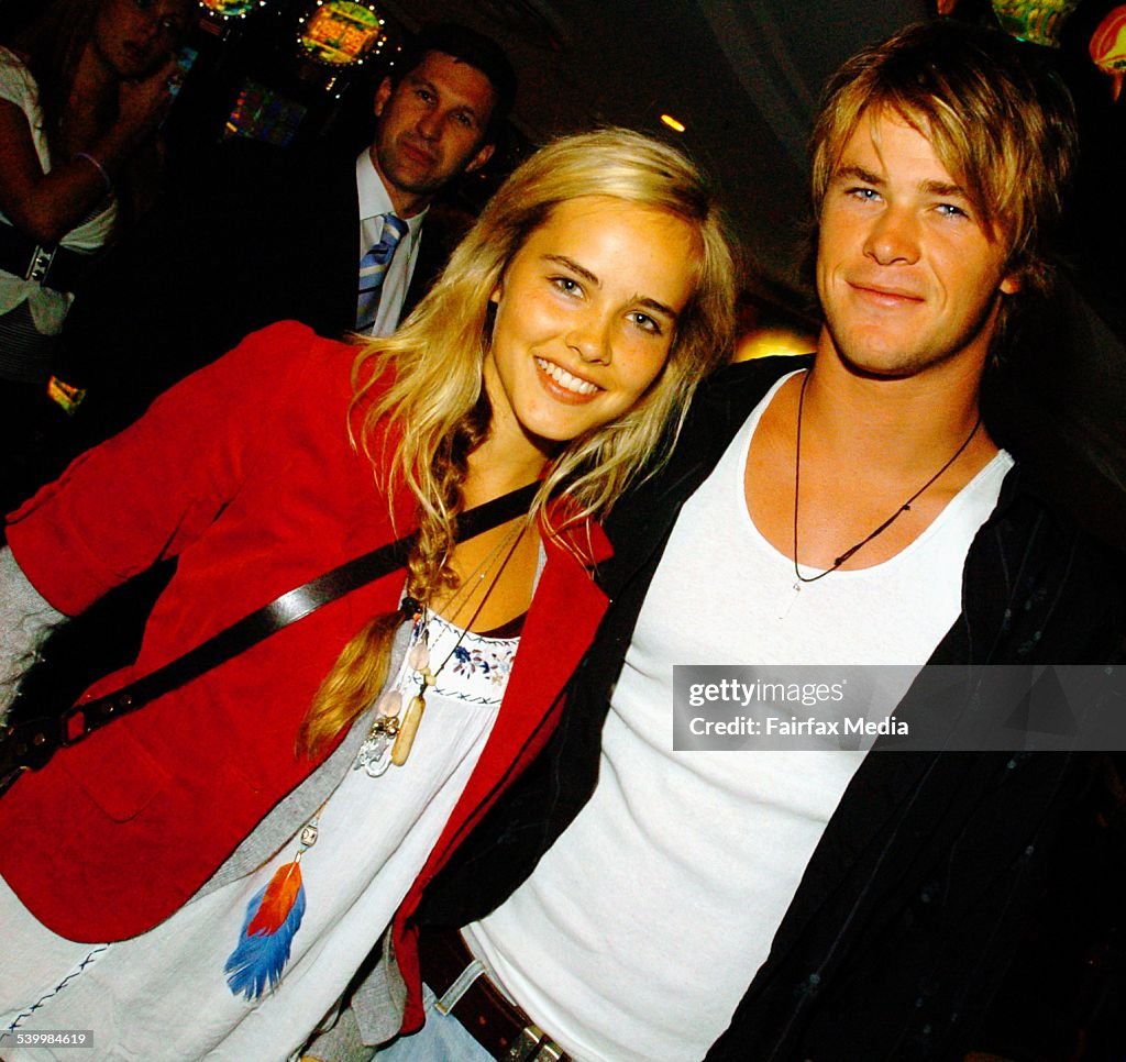 Isabel Lucas And Chris Hemsworth At The Oasis Lounge Opening At Star News Photo Getty Images