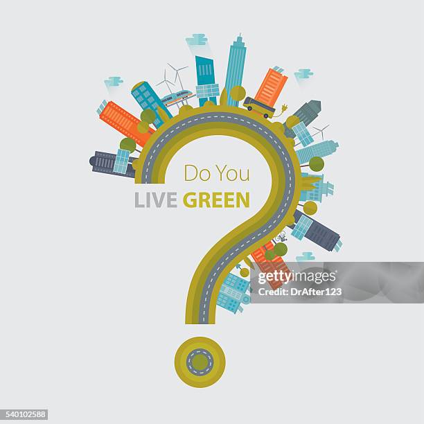 Do You Live Green Question Mark Concept 이미지 (540102588) - 게티이미지뱅크