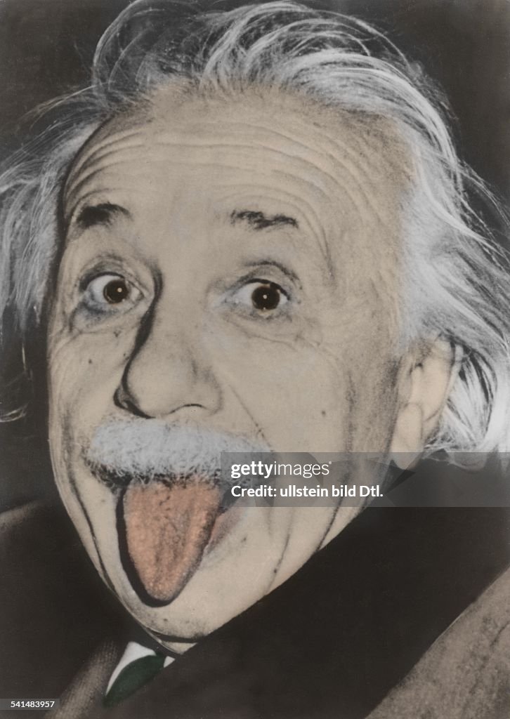 A colorized portrait of physicist Albert Einstein sticking his tongue ... A colorized portrait of physicist Albert Einstein sticking his tongue ...