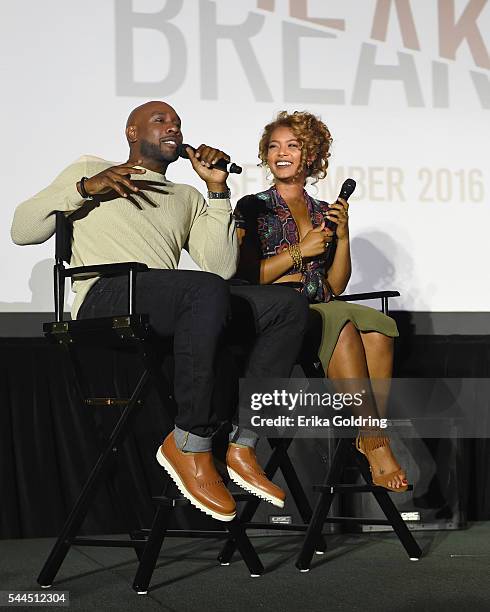Cast Members Morris Chestnut And Jaz Sinclair At The 2016 Essence