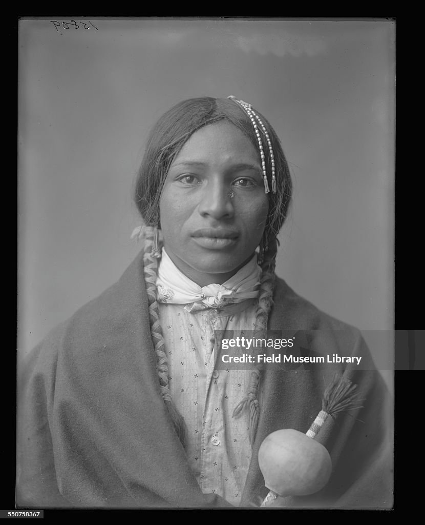 Portrait Of An Unidentified Male Of Half Cheyenne And Half African