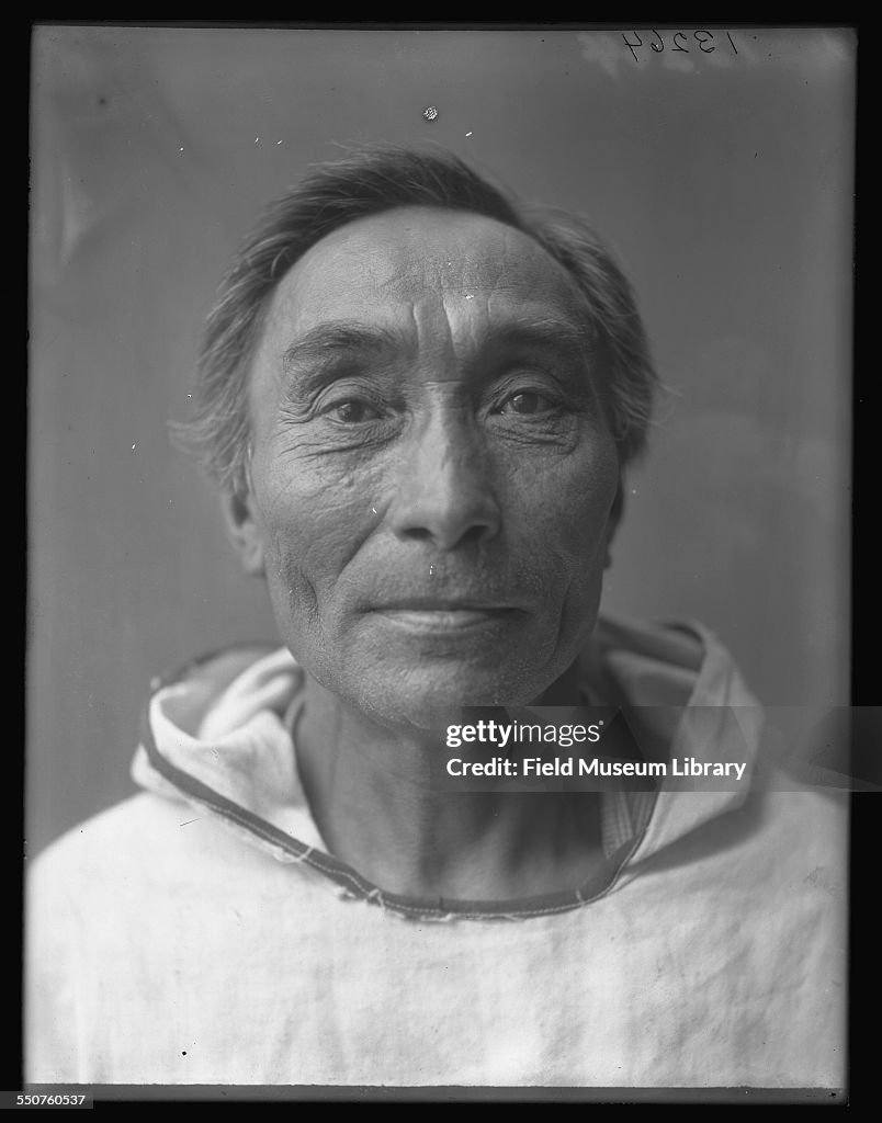 Portrait Of An Unidentified Native American Man Of The Aleut Tribe