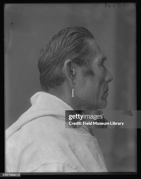 Profile Portrait Of An Unidentified Native American Man Of The Aleut