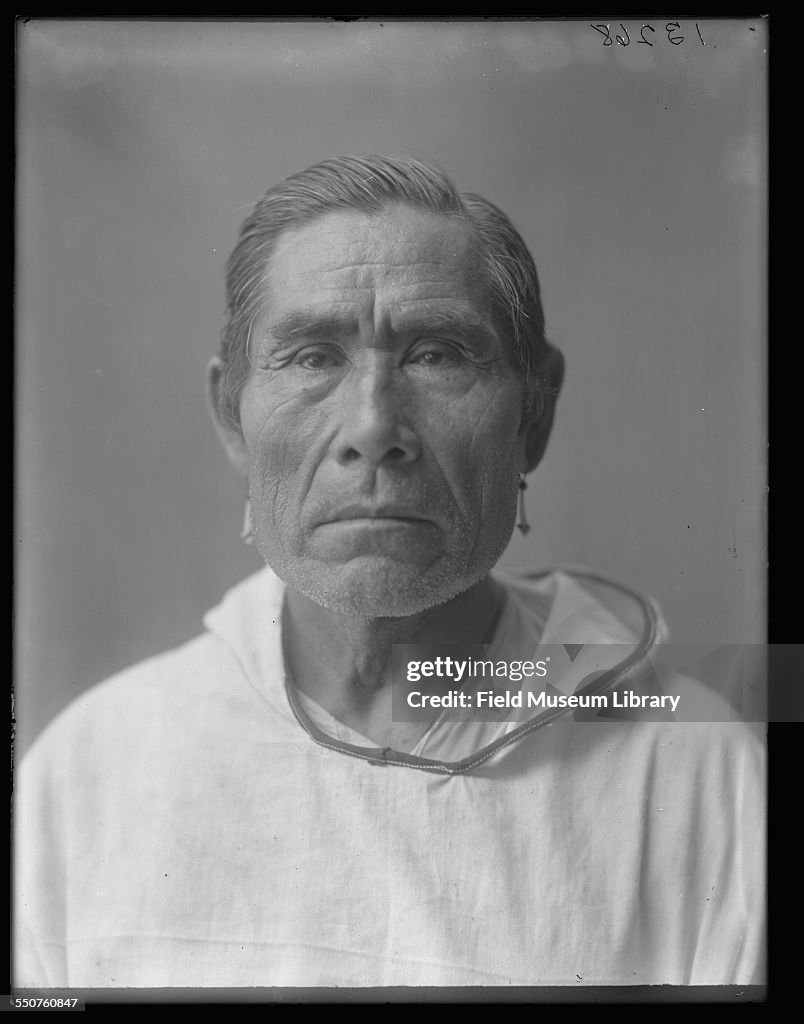 Portrait Of An Unidentified Native American Man Of The Aleut Tribe