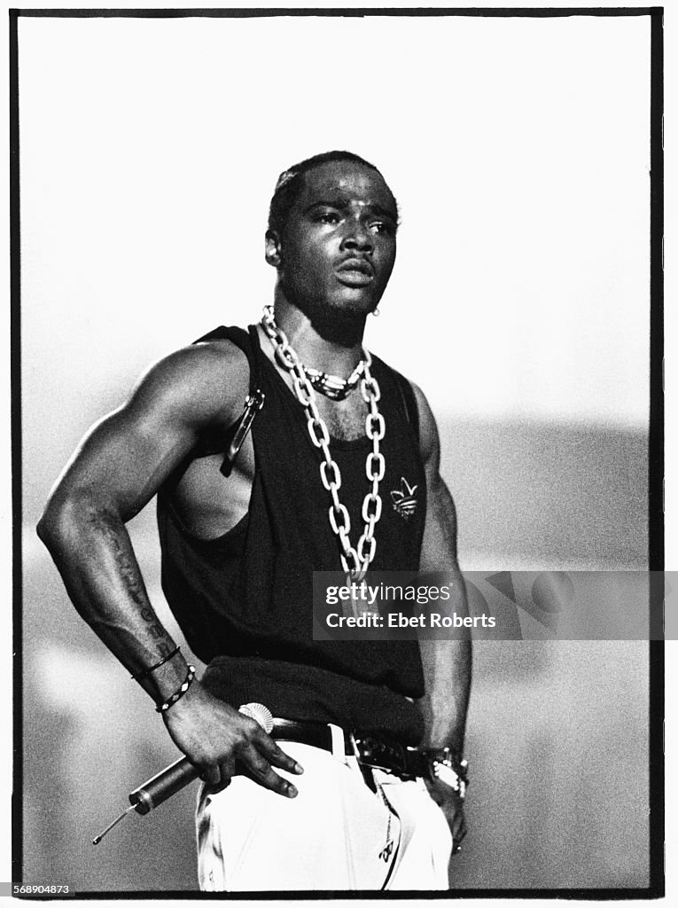 Rapper Treach, of the band 'Naughty by Nature', performing on stage ... Rapper Treach, of the band 'Naughty by Nature', performing on stage ...