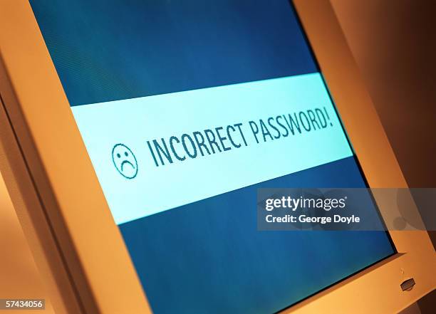 Incorrect Password Photos And Premium High Res Pictures Getty Images