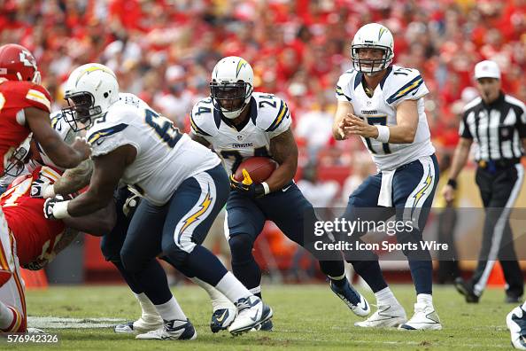 San Diego Chargers Running Back Ryan Mathews Carries The Ball During