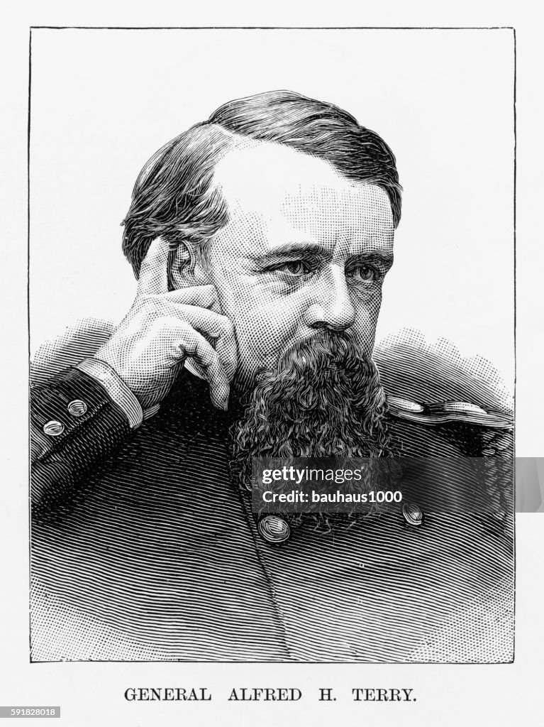 Union General Alfred H Terry Bürgerkrieg Gravur Um 1865 Stock ... Union General Alfred H Terry Bürgerkrieg Gravur Um 1865 Stock ...