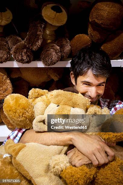 Adult Hugging Teddy Bear Stock Fotos Und Bilder Getty Images