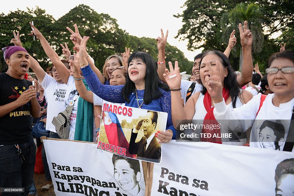 Supporters Of The Late Philippine Dictator Ferdinand Marcos Hold