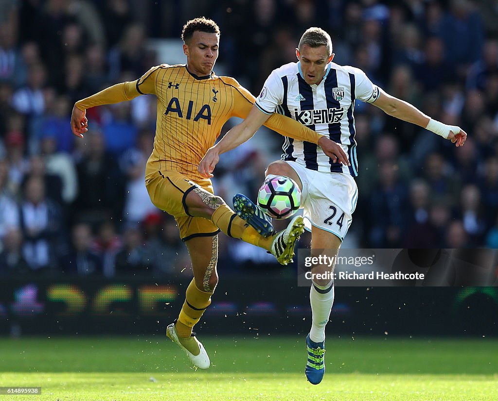 Dele Alli Of Tottenham Hotspur And Darren Fletcher Of West Bromwich