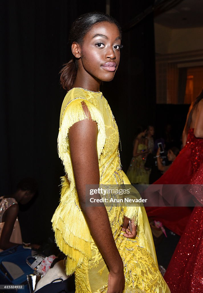 A Model Backstage At Art Hearts Fashion Los Angeles Fashion Week On
