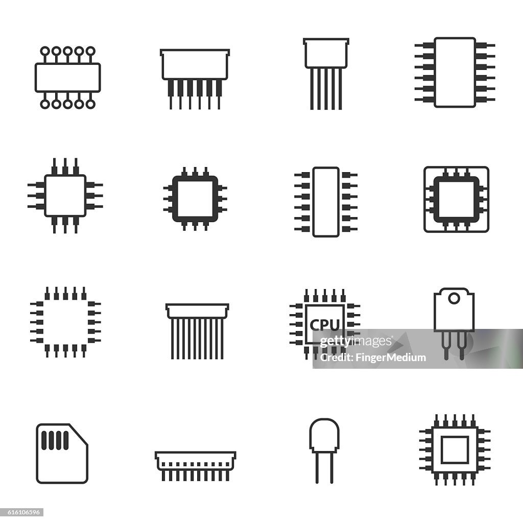 Semiconductor Icon Set High-Res Vector Graphic - Getty Images Semiconductor Icon Set High-Res Vector Graphic - Getty Images