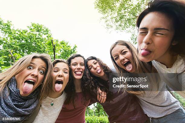 Teenage Girls And Sticking Out Tongue Photos And Premium High Res Pictures Getty Images