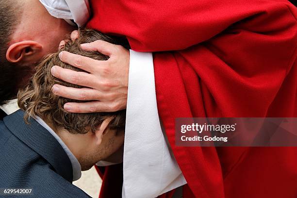Catholic Priest Blessing Photos And Premium High Res Pictures Getty Images