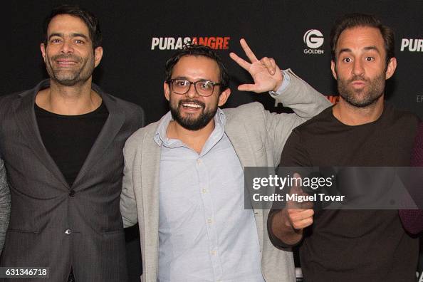 Mexican film director Noe Santillan-Lopez poses for pictures with ... Mexican film director Noe Santillan-Lopez poses for pictures with ...
