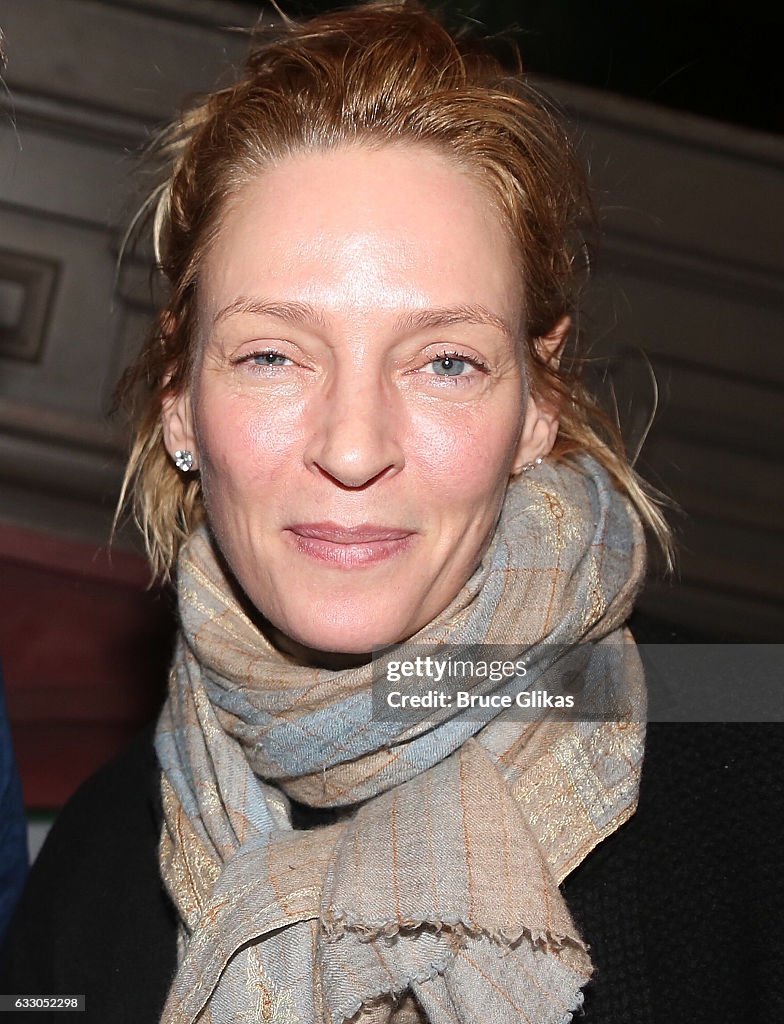 Uma Thurman And Daughter Luna Thurman Busson Pose Backstage At The