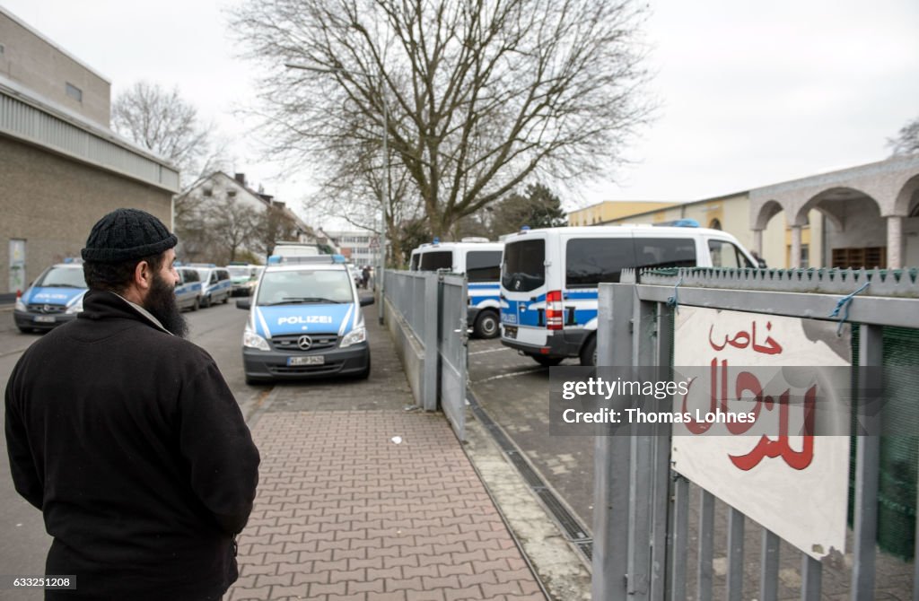 A Muslim Man Stands Outside The Bilal Mosque In Griesheim District