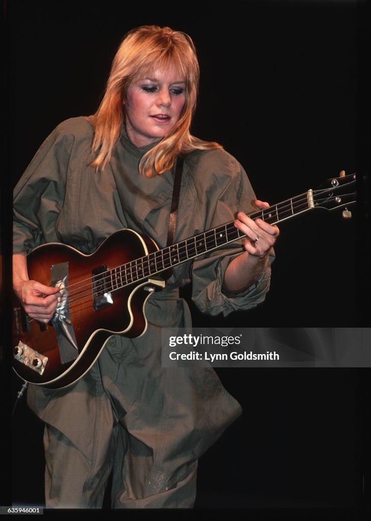 Tina Weymouth Plays Bass With Talking Heads In Concert News Photo