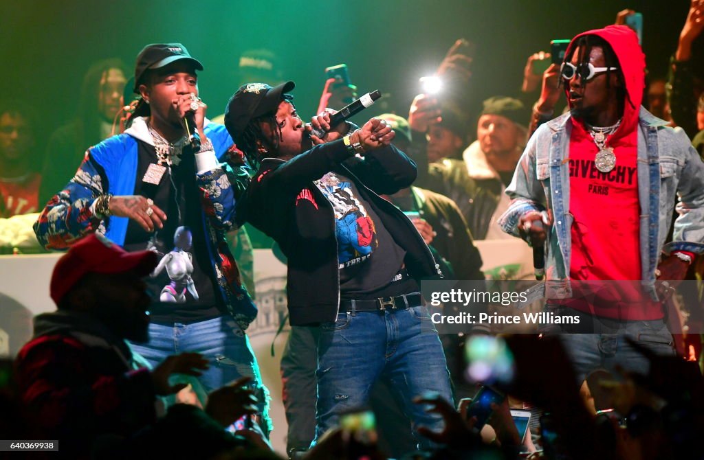 Quavo Lil Uzi Vert And Offset Perform At The Migos In Concert At