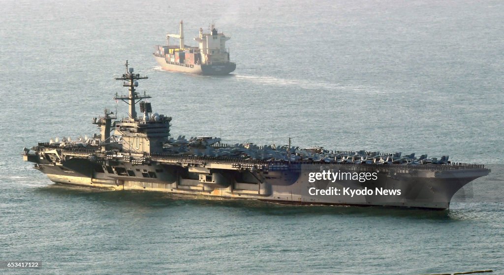 The U S Navys Nuclear Powered Aircraft Carrier Carl Vinson Arrives