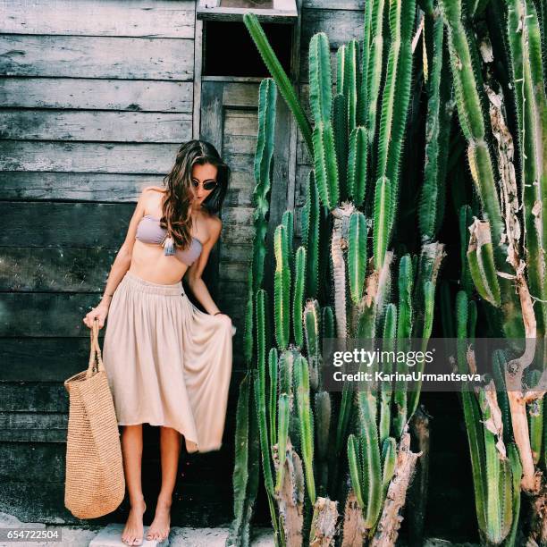 Beautiful Women On The Beach Fotografias E Filmes Do Acervo Getty