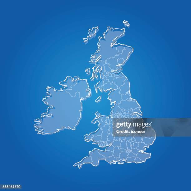 4521 Uk Map White Background High Res Illustrations Getty Images