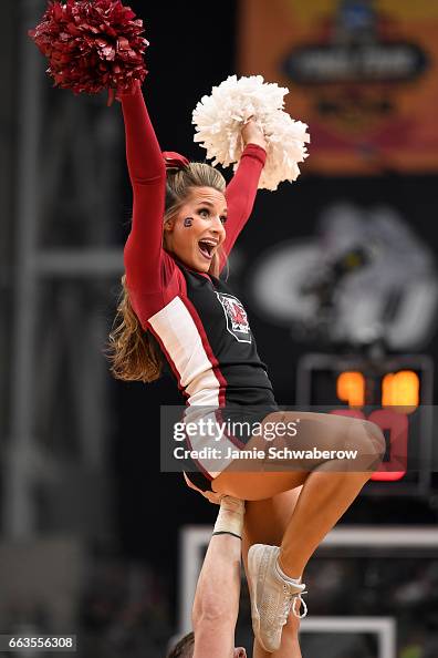 The South Carolina Gamecocks Cheerleaders Perform Against The Gonzaga