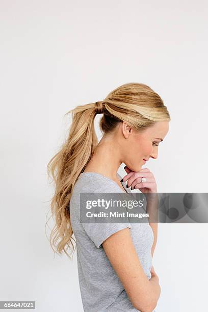 Blonde Hair Tied Back Photos And Premium High Res Pictures Getty Images